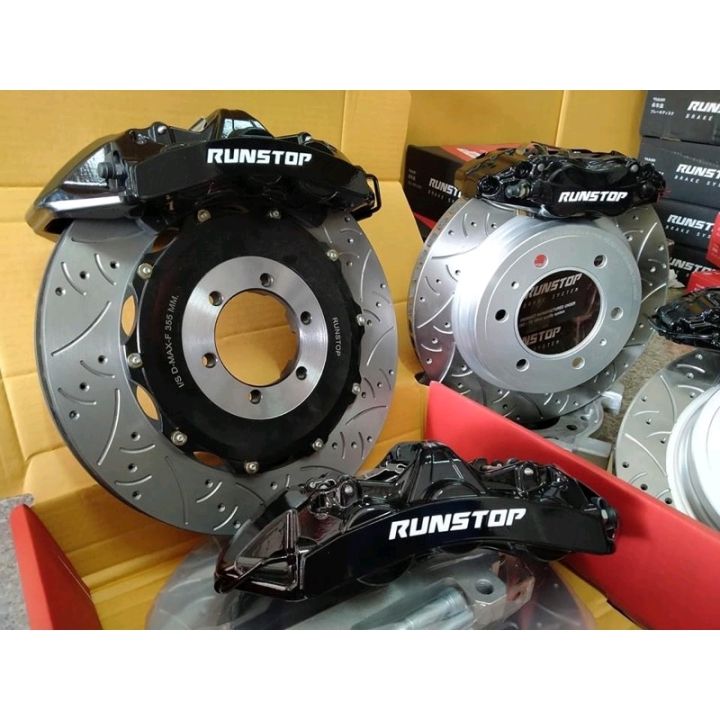 ชุด จานขยาย คาลิเปอร์ ปั้ม เบรค 6POT ใหญ่ RUNSTOP แท้ จานขนาด 350 - 380 ปั้มตัวท็อปสุด R8 GT ตรง ...