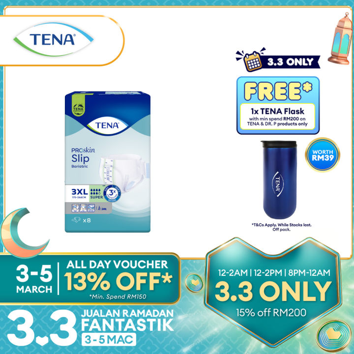 TENA Discreet Night Wings 32cm (6x10s) | Lazada