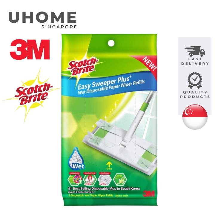 3M Scotch Brite Easy Sweeper Starter Kit - Wet Sheets Refill - 8 Pieces ...