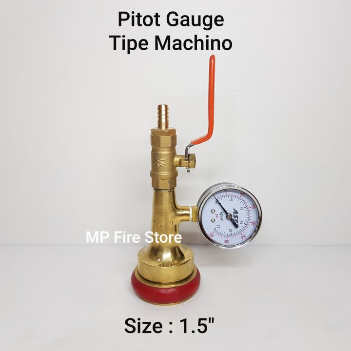 FIRE PITOT GAUGE 1.5 in TEST PRESSURE HYDRANT MACHINO KUNINGAN PEMADAM ...