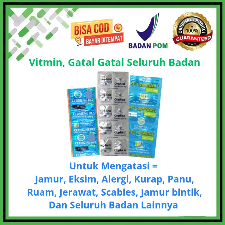 Obat Gatal Gatal Ampuh Paketan Tablet Paten KETOCONAZOLE obat gatal ...