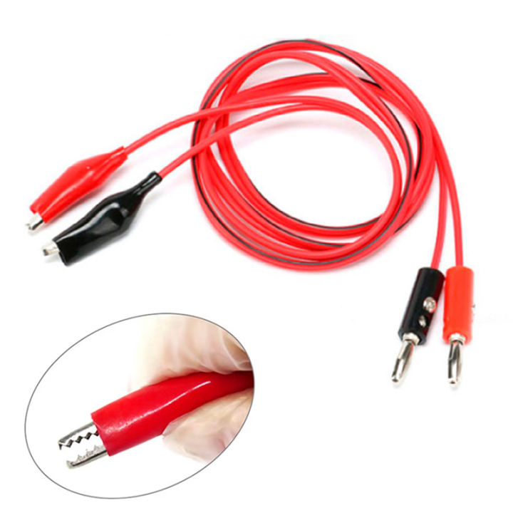 4mm Alligator Cilp To Banana Plug Test Cable Lead Connector Dual Tester ...