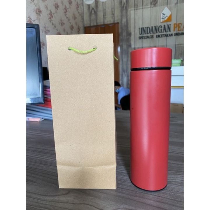 paper bag paperbag murah ukuran 25×10×8 branded aesthetic minuman botol ...