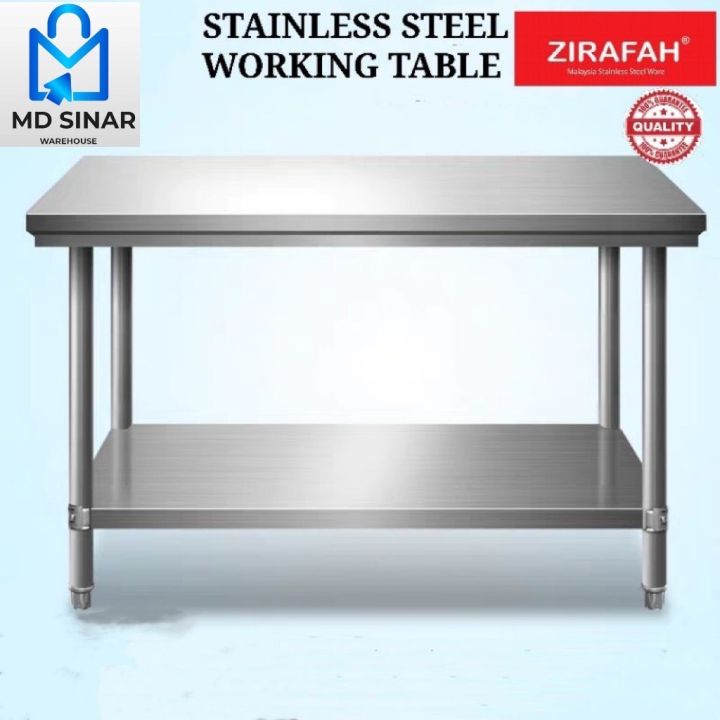 MD SINAR 2 Tier Stainless Steel Kitchen Working Table Storage Rack ...