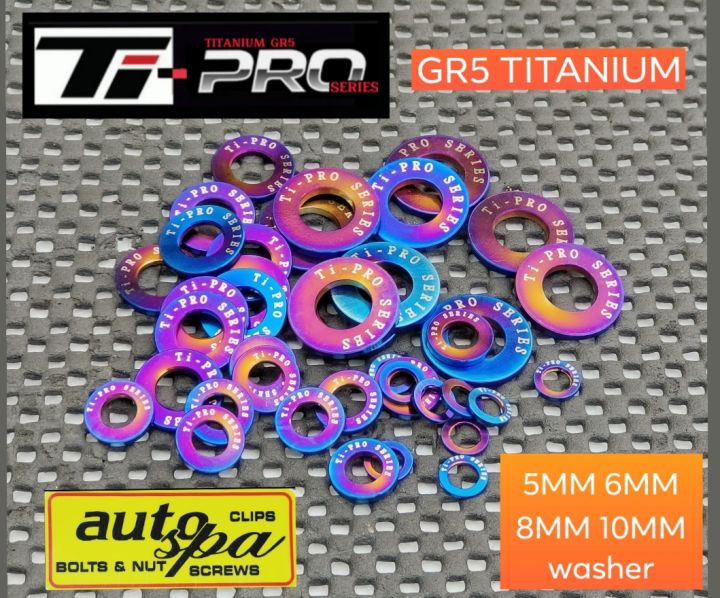 Titanium Gr5 Ti-PRo Series bolt washer 5mm/6mm/8mm/10mm | Lazada PH