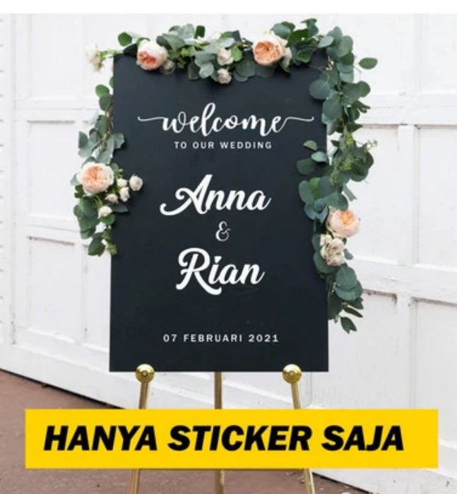 Stiker Wedding Pernikahan Sticker Welcome Wedding Sign | Lazada Indonesia