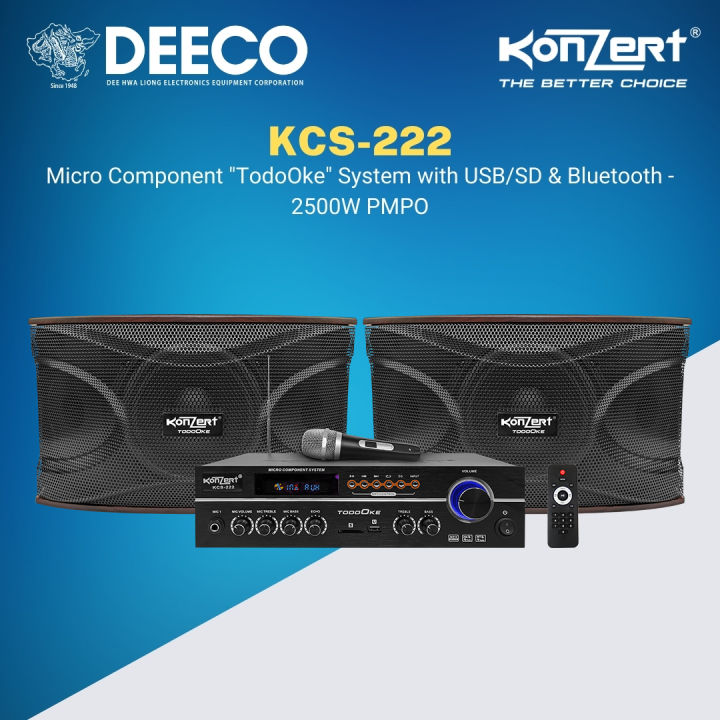 KONZERT TODOOKE MICRO COMPONENT SYSTEM 2500W PMPO WITH BLUETOOTH,FM ...