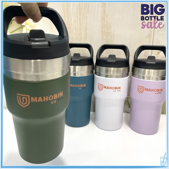 Mahobin 8911 แก้วเก็บความเย็น แก้วน้ำเก็บอุณหภูมิ แก้วน้ำพร้อมหลอด แก้วสแตนเลส304 แก้วน้ำในรถ ...