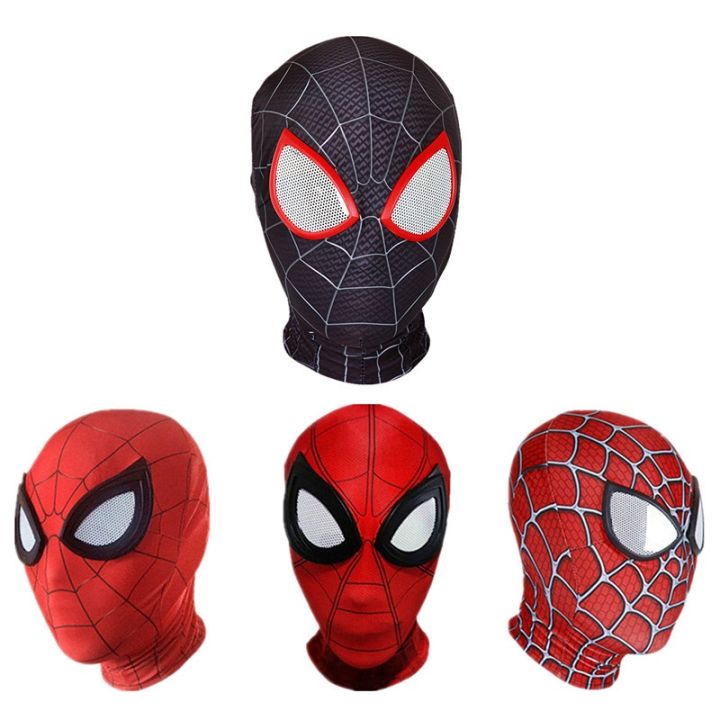 Spiderman Face Mask Avengers Superhero Headgear Halloween Cosplay ...