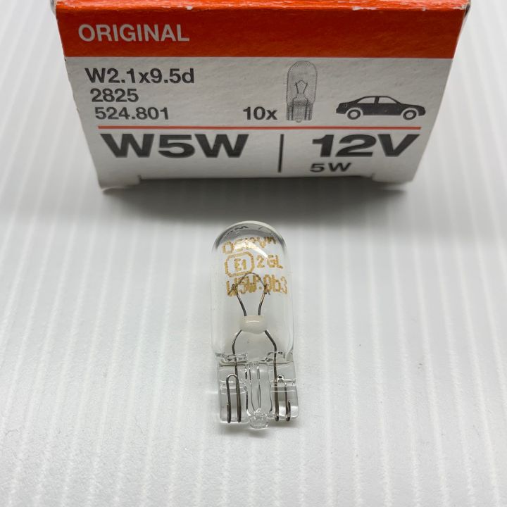 OSRAM หลอดไฟเสียบ T10 12V 5W #2825 (ราคาต่อ1หลอด) | Lazada.co.th