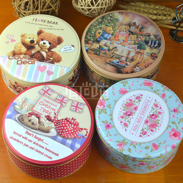 6.6 Inch round Baking Cookie Box Festive Gift Packaging Box Candy ...