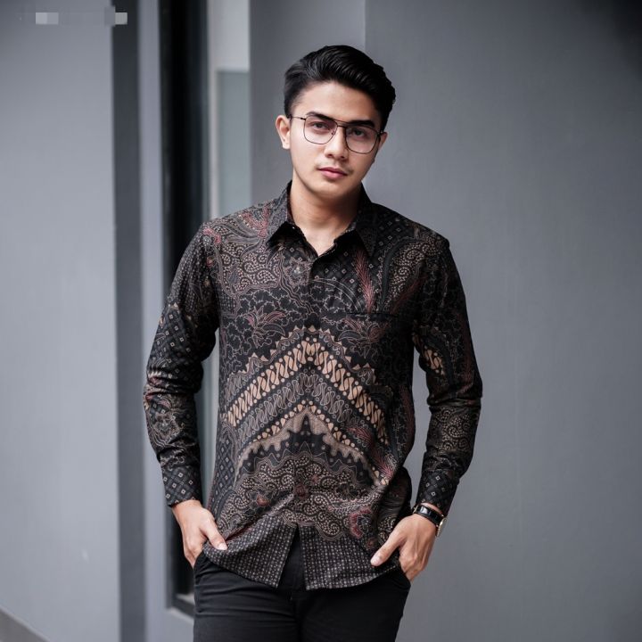 KEMEJA BATIK PRIA LENGAN PANJANG AMPEL SERIES - BAJU BATIK PRIA PREMIUM ...
