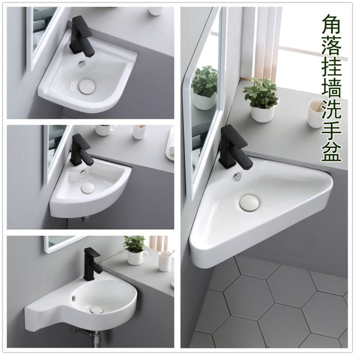 Small Size Table Basin Triangle Wall-Mounted Basin Washbasin Corner ...
