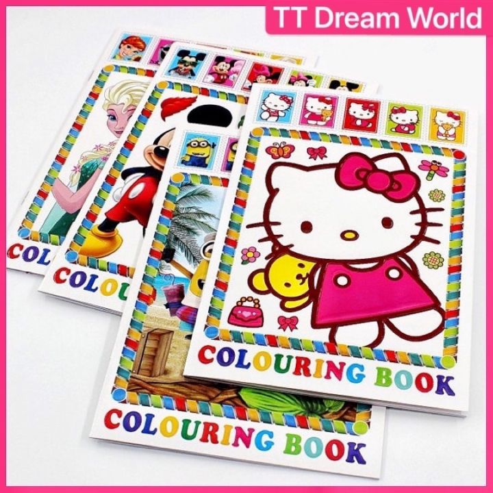Children A5 Cartoon Colouring Books Kids Drawing Book Kanak-kanak ...