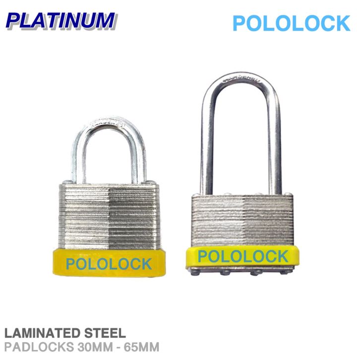POLOLOCK Laminated Series Padlock | Long & Short Shackle | Heavy Duty ...