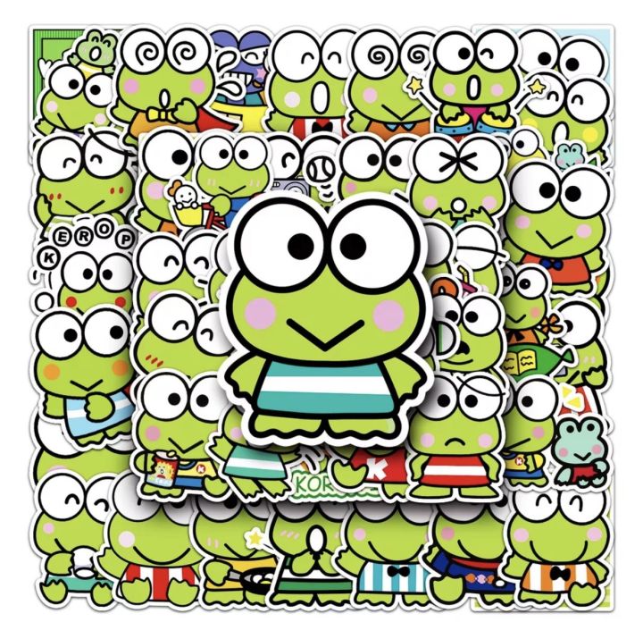 Bộ 50 Miếng Dán Hình Sanrio Keroppi Vui Nhộn Chống Thấm Nước Trang Trí ...