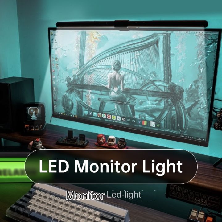Monitor Lights Bar with Remote Control Curved RGB Screen Hanging Light ...