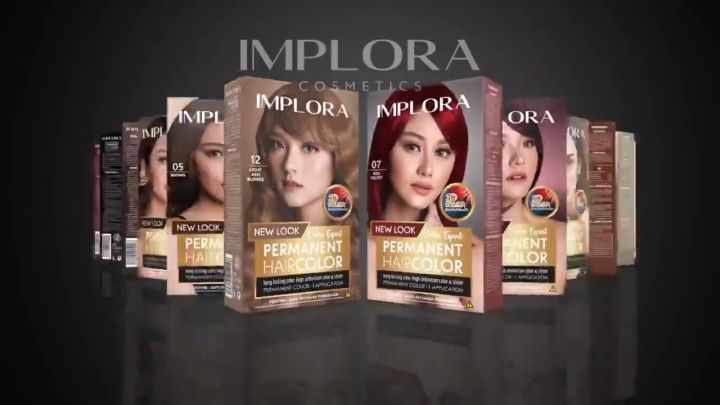 IMPLORA New Permanent Hair Color || Cat Rambut Perwarna Bleaching Warna ...