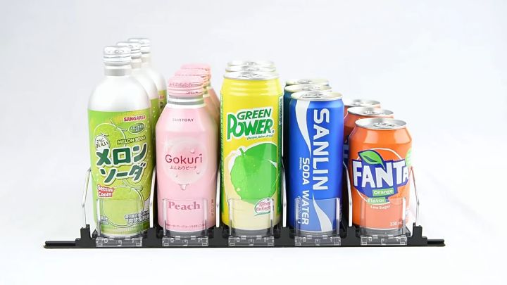 Refrigerator beverage storage box self-pushing beverage push-pull ...