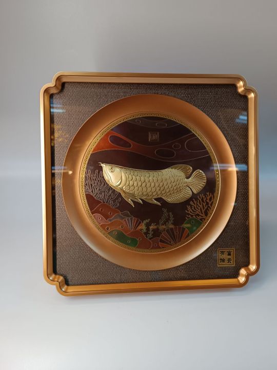 Gold Arowana frame Golden Arowana Frame 24K gold plated arowana frame ...