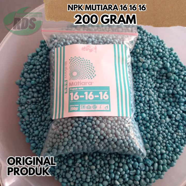200 Gram Pupuk NPK MUTIARA MEROKE 16 16 16 Repack Original | Lazada ...