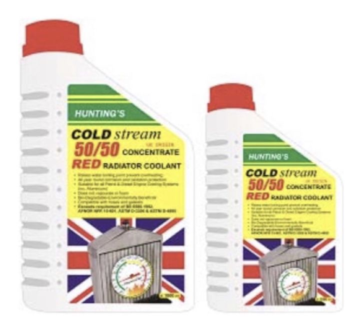 HUNTING’S Cold Stream 50/50 Concentrate Red Radiator Coolant 500ml ...