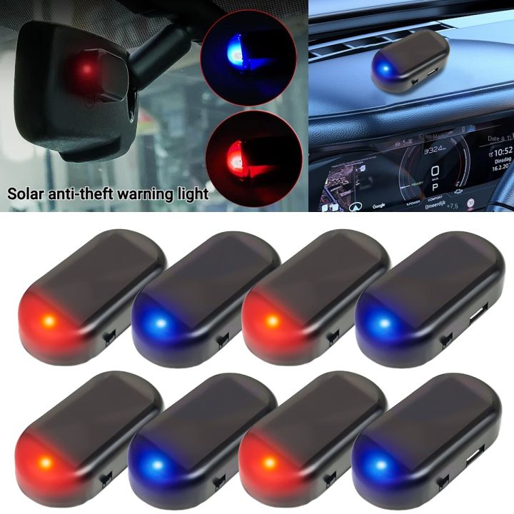 Car Fake Security Light USB Solar Powered Simulated Dummy Alarm LED ...