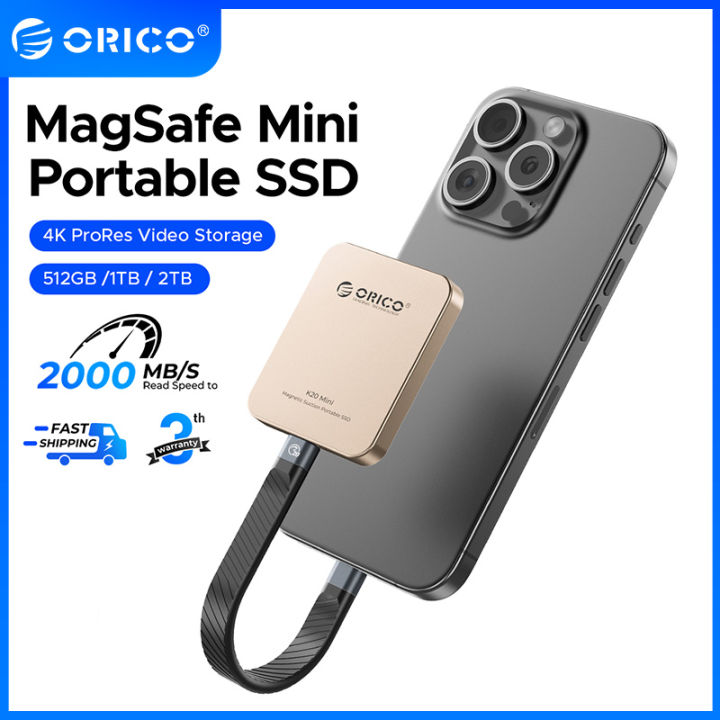 ORICO 2000MB/S MagSafe Extreme Portable SSD External SSD 512GB/1TB/2TB for iPhone 17 16Pro/Max ...