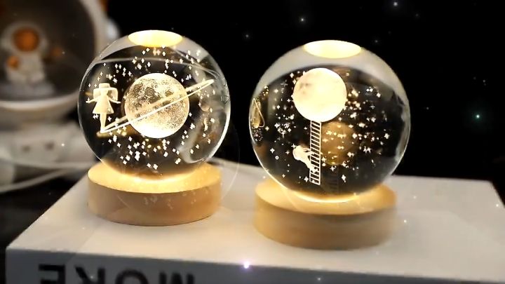 Yonii LED โคมไฟคริสตัล โคมไฟตั้งโต๊ะ โคมไฟกลางคืน โคมไฟ โคมไฟหัวเตียง ...