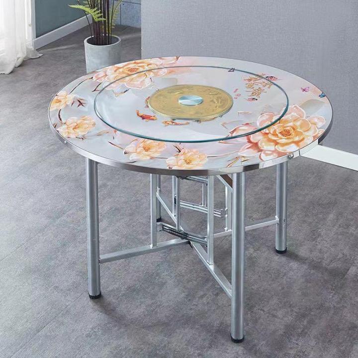 Simple For Home Hotel Table Large round Table round Desktop Folding ...