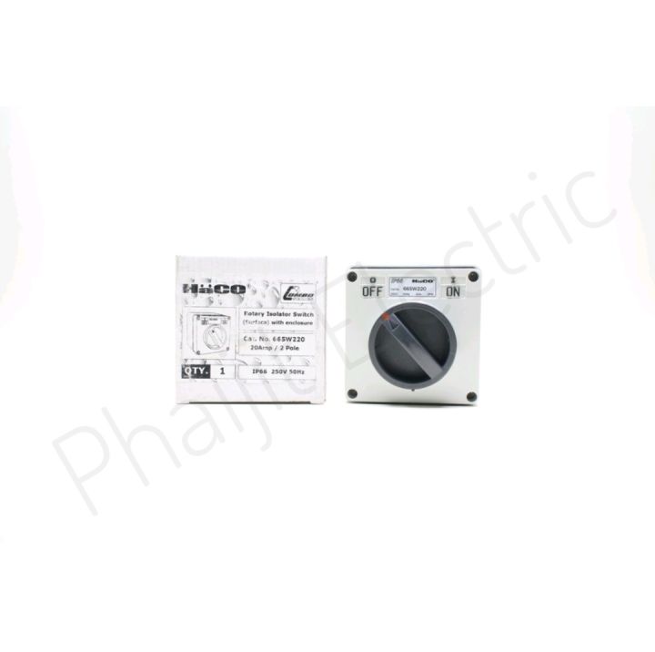 Haco Rotary Isolator Switch 66SW220LE+66E1 HACO 66SW220LE HaCO ไอโซเลเตอร์ สวิตช์ สวิตช์สลับกัน ...