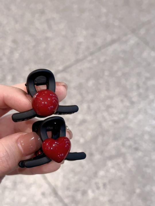 Fashionable Cherry Red Hair Clip Elegant Hair Accessory for Half up ...