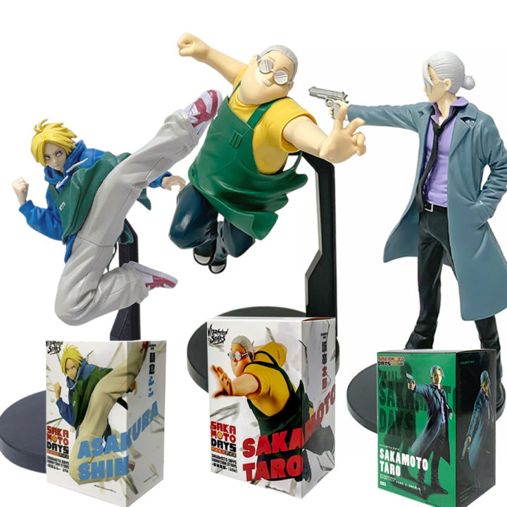 Anime SAKAMOTO DAYS Figure Toys 21 CM Taro Sakamoto Shin Asakura Action ...