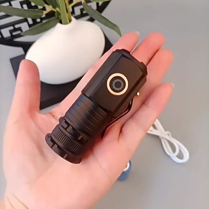 ODNUM Mini 18350 Flashlight Strong Light P35 3 LED Aluminum Alloy C ...