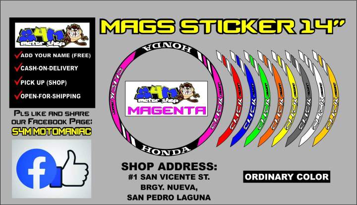 Click V1 V2 V3 Mags Sticker | Lazada PH