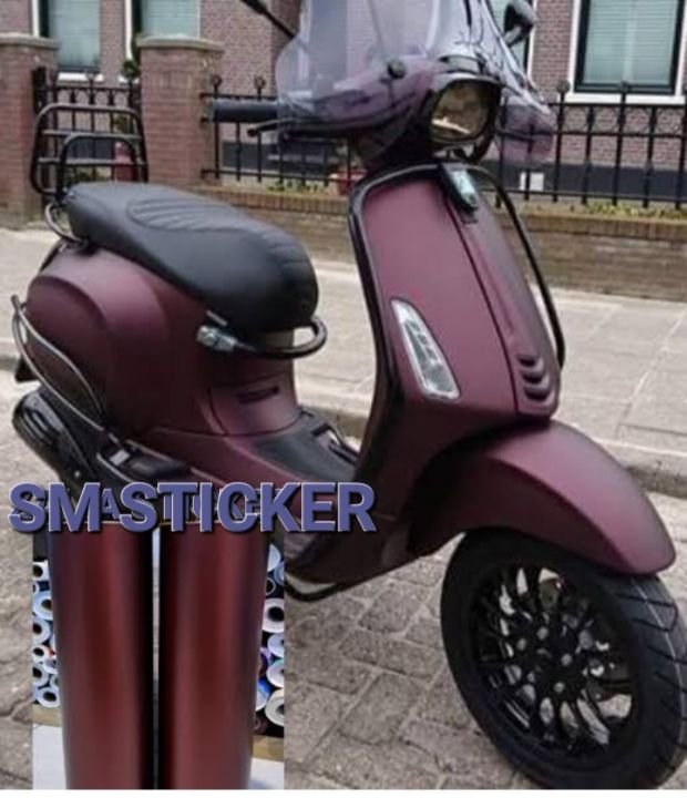 Stiker skotlet motor dark red metalik dor scotlite merah dof metalik ...