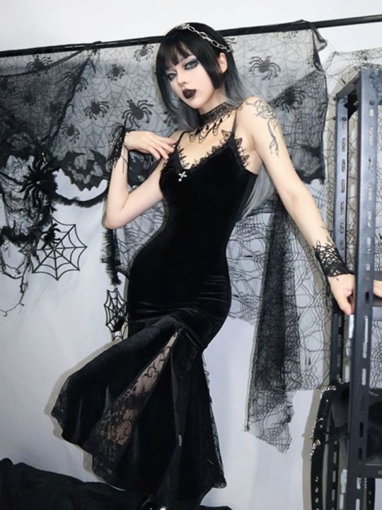 Gothic Punk Halloween Dress Women's Sweet And Spicy Style Princess ...
