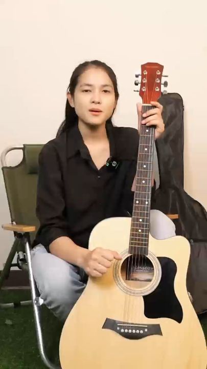 Benston เครื่องดนตรีกีต้าร์โปร่งสำหรับผู้ใหญ่ขนาด 41 นิ้วบอร์ดเดี่ยว ...