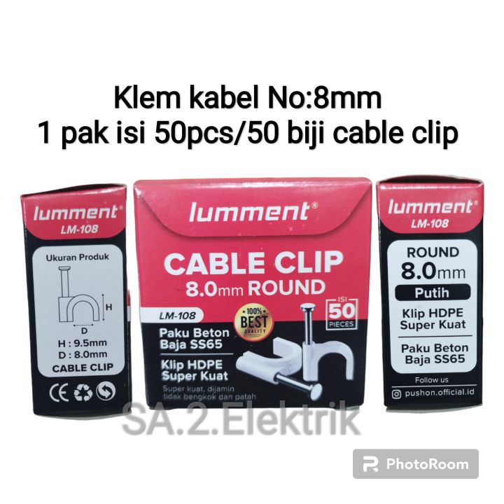 (1 Pack isi 50 pcs) KLEM KABEL NO 8mm LUMMENT | KLEM KABEL LISTRIK ...