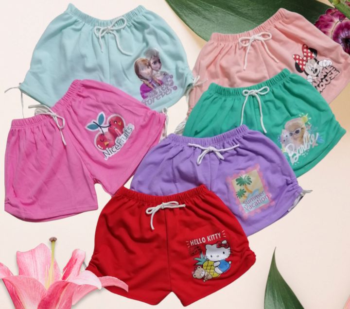 COTTON SIDE DRAWSTRING SHORTS FOR KIDS 3-5 YEARS OLD RANDOM COLORS ...