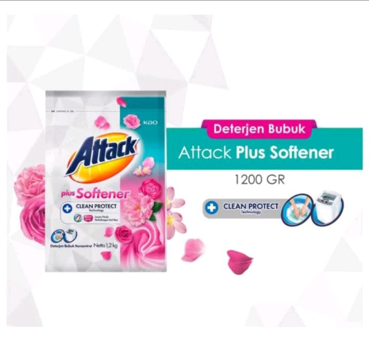 Attack Plus Softener Detergent Bubuk 1,2kg | Lazada Indonesia