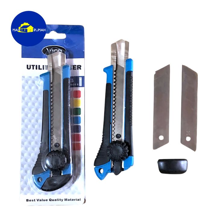 VICO Pisau CUTTER BESAR Putar Kater Heavy Duty 18mm Karton Kardus ...