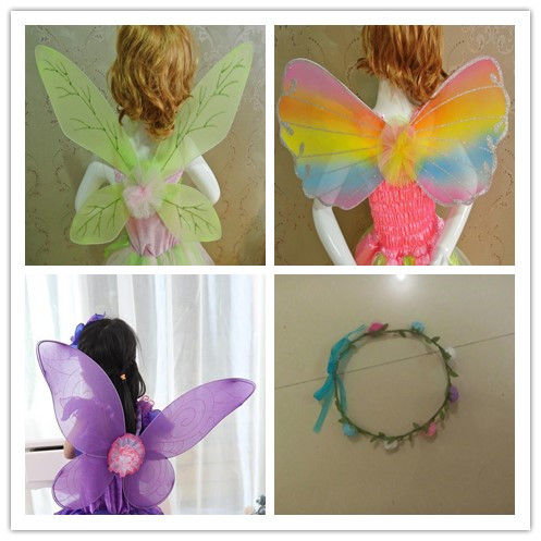 Halloween Fairy Wings Children's Beach Fairy Elf Wings Purple Fairy ...