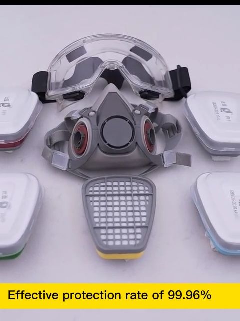 [3M mask 100% Breathable] 6502-7 in 1 Gas Mask Dust proof and antivirus ...