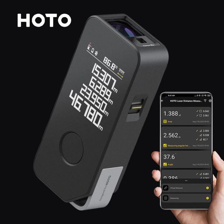 Hoto HOTO Laser Measure Pro - 164ft Distance Measurer With Bluetooth ...