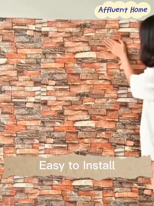 3D Retro Wallpaper Foam Brick Self-adhesive Stickers Waterproof Wall ...