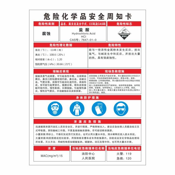 Hazardous Chemicals Safety Known Card Toluene Nitrate Sodium Hydroxide ...