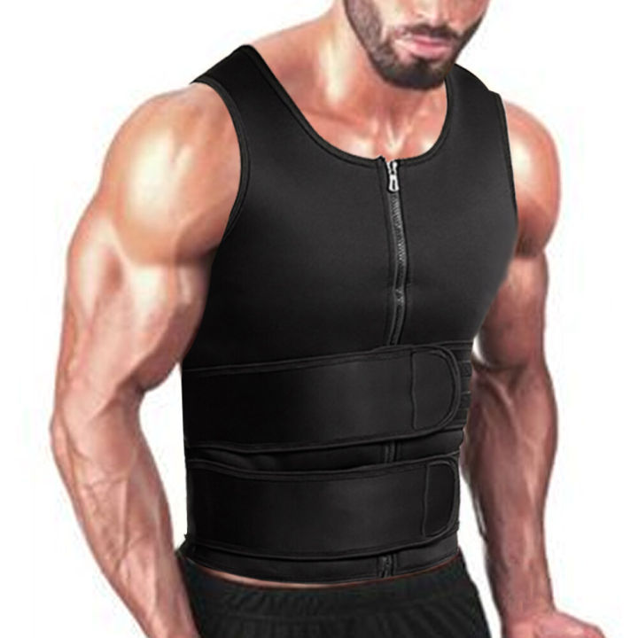 Men Waist Trainer Sauna Vest Body Shaper Belly Fitness Corset Abdomen ...