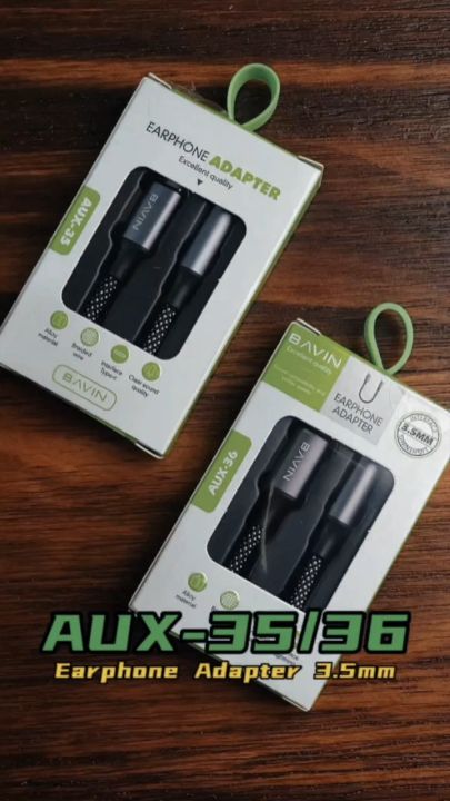 BAVIN AUX35 Type-C to 3.5mm / AUX36 iPh to 3.5mm (Need Bluetooth ...