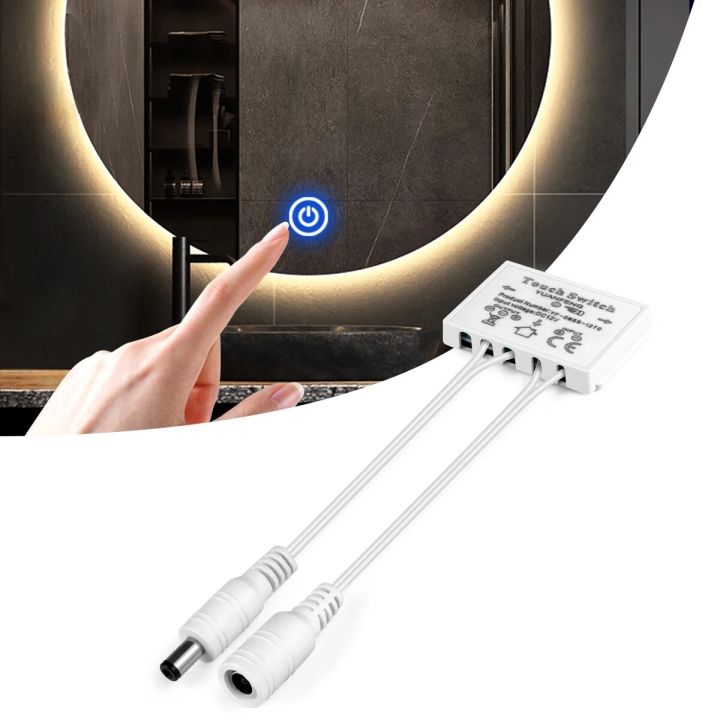 12V 5A Bathroom LED Dimmer Switch Capacitive CCT Dimmable Touch Sensor ...